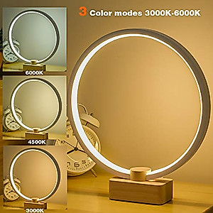 LONRISWAY LED Wood Table Lamp, Bedroom Bedside Night Light, Dimmable Led Lighting, Creative Home Decor, Unique House warmging Gift 1.3m Cable, 5W 350LM Nightstand Lamps