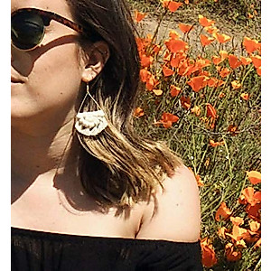 Bohemian Handmade Fringe Tassel Dangle Drop Statement Earrings for Women (Green)