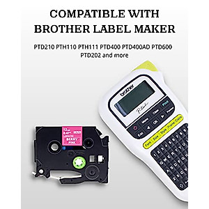 P Touch Label Tape 12mm 0.47 Laminated TZ Tape Replace for Brother TZe Tape TZe-231 TZe-131 TZe-335 TZe-631 TZe-MQP35 TZe-MQG35 Work with Brother Label Maker PTD220 PTD210 PTH110 PTD600, 6 Color Set