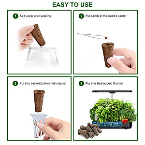 Ambgrow Seed Pods Kit for Indoor Hydroponic Garden, Square 50pcs Grow Baskets and 50pcs Grow sponges