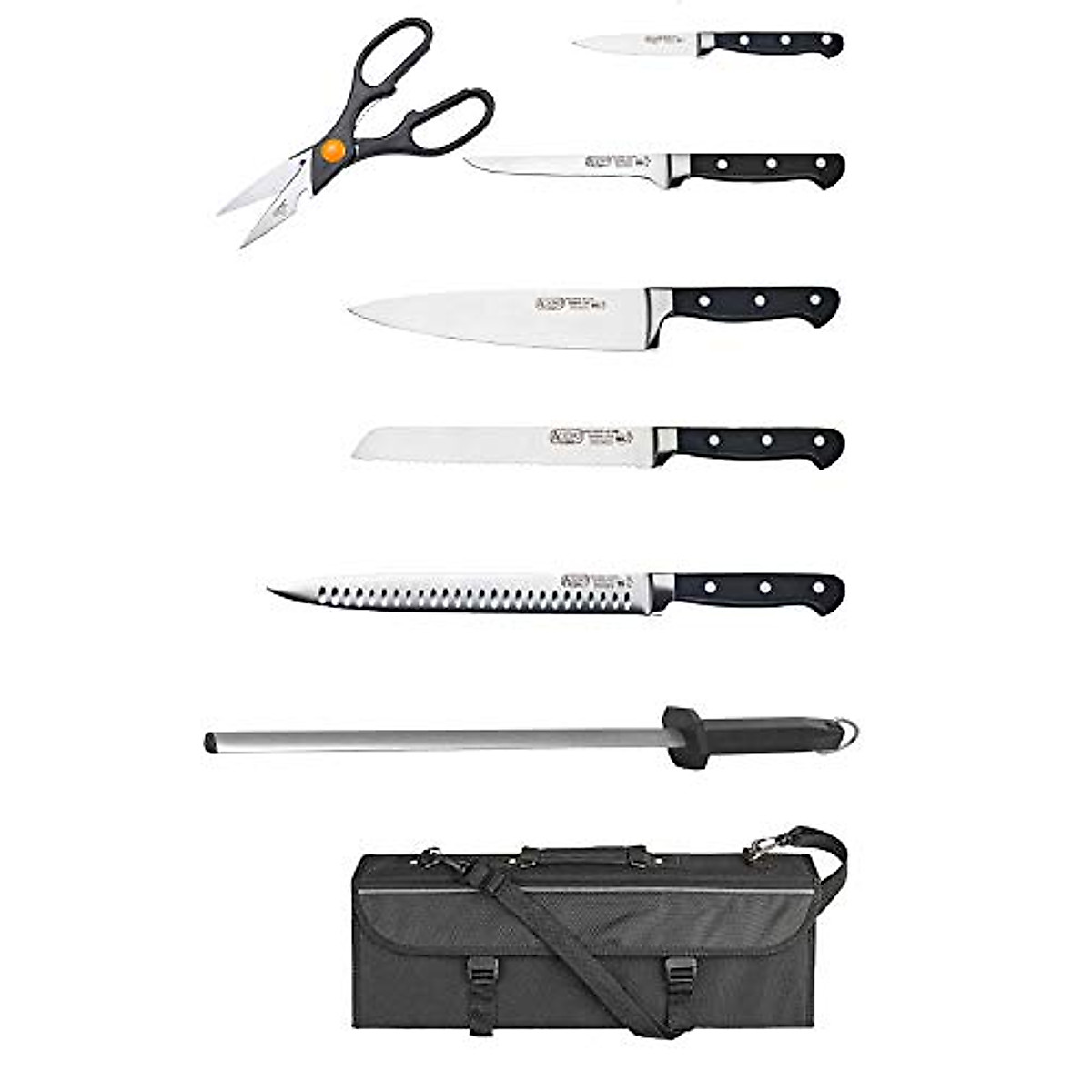 Winco ACERO Knife Set, 21.658.004.19, Black/Silver