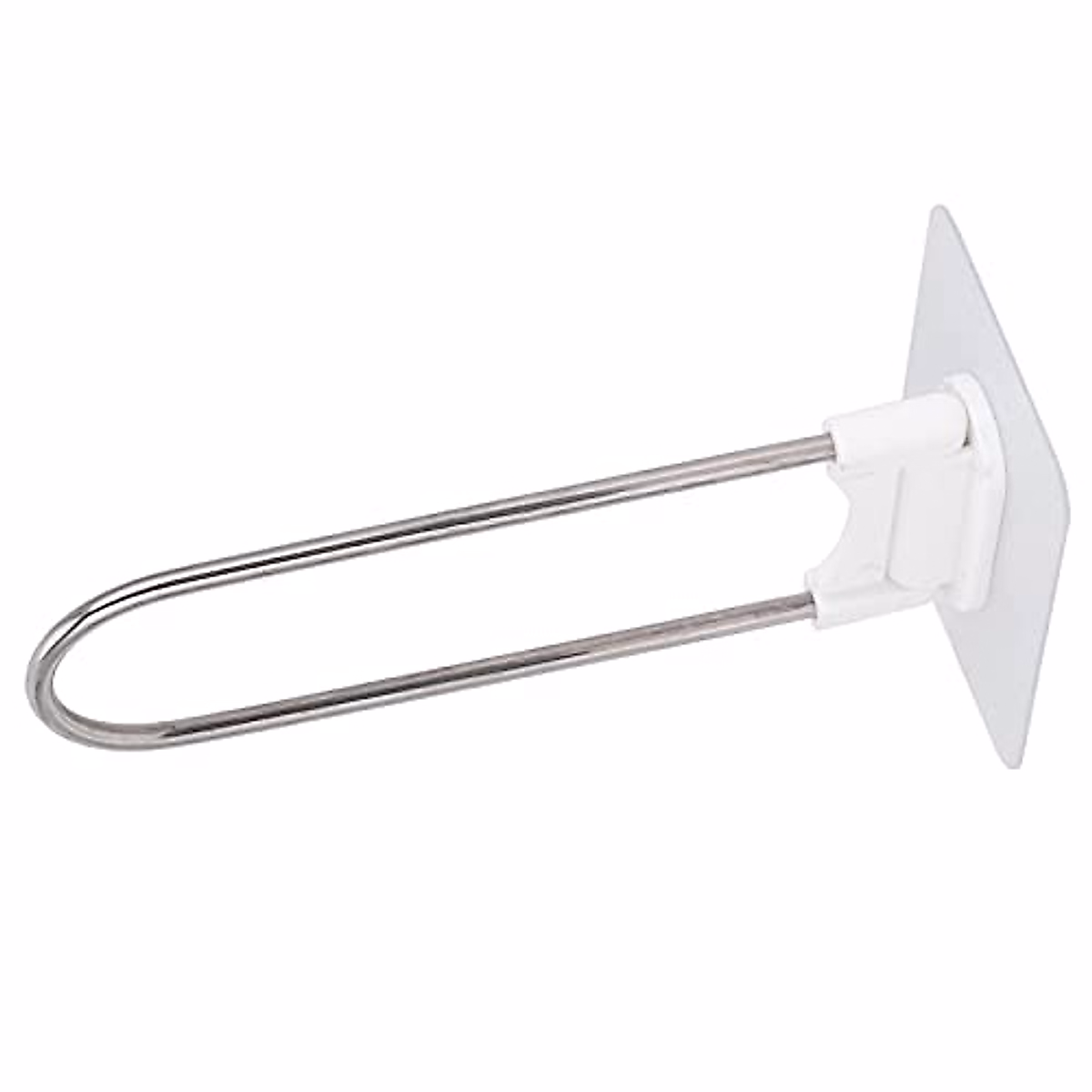 Fdit Multifunctional Household Stainless Steel Hanger Storage U‑Shape Wall Storage Rack Clothes Hanger Organizer for Bathroom Balcony White