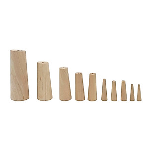 MARINE CITY Boat Emergency Durable Tapered Soft Conical Thru-Hull Wood Simple Design 7 Different Sizes Plugs Kit Drain Stopper Easy Use for Boats – Yachts – Marines – Ships (Pack of 10)