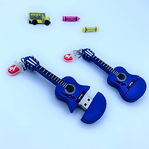 USB Flash Drive Guitar - Thumb Drive Funny - Guitar USB Drive - Thumb Drive 16GB (Azure Guitar)