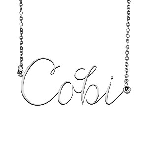 A Missing Dog Cobi Name Necklace Custom Personalized Name Plate Jewelry for Birthday