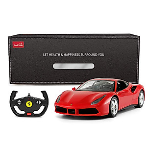 RASTAR Ferrari 488 GTB Model, 1/14 Scale Ferrari Remote Control Car for Boys 8-12 - RED