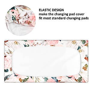 Changing Pad Cover & Baby Blanket, Pink Flower