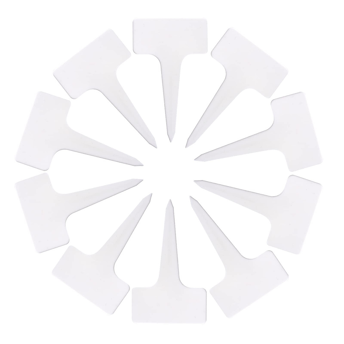 HOVEOX 200PCS Plastic Plant Tags, T-Type Markers Nursery Garden Labels Stakes for Gardening Green House Humidity Dome Orchard Botanical Garden (White)