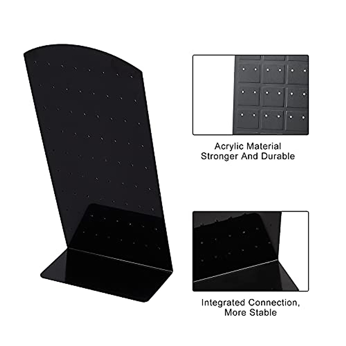 PH PandaHall 10 Packs 72 Holes Earring Holder Organizer Acrylic Ear Stud Earring Display Rack Organizer Stand L-Shape Earrings Ear Studs Jewelry Show Plastic Display Showcase (7.5 x 3.5 x 1.8 Inch)