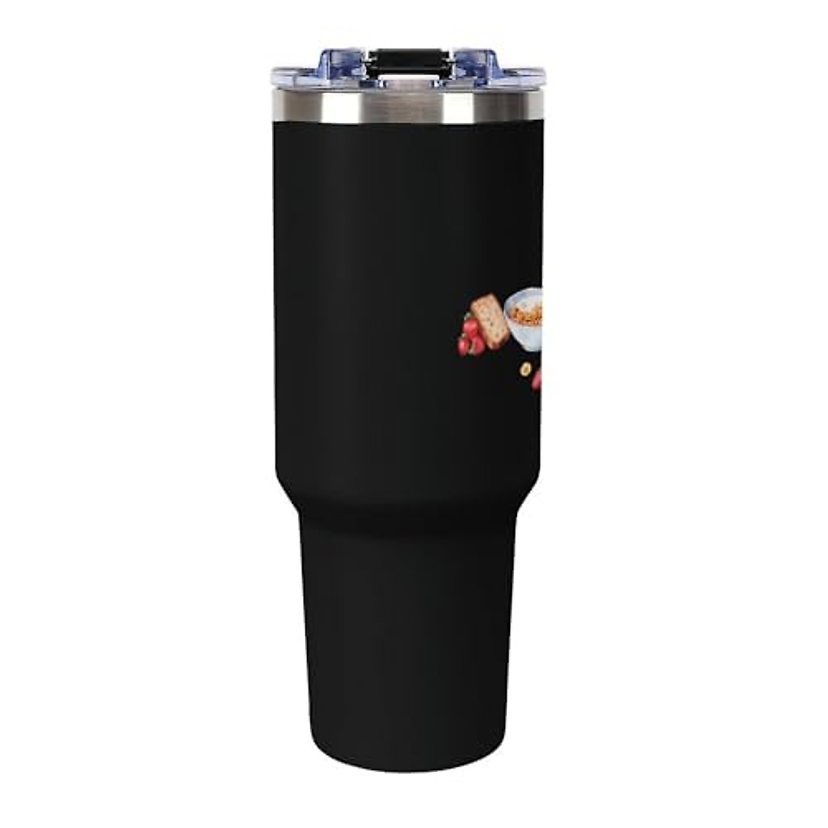 Cereal Milk And Toast Breakfast 40oz Water Bottle Double Wall Insulated Tumbler with Handle Leakproof Travel Mug Deep Blue-style