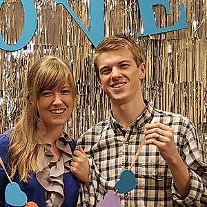 Twinkle Star 4 Pack Photo Booth Backdrop 3FT x 8FT Metallic Tinsel Foil Fringe Curtains Environmental Background for Birthday Wedding Party Christmas Decorations