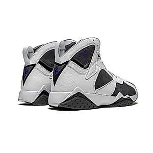 Men's Jordan 7 Retro Flint White/Flint Grey-Black-Varsity Purple (CU9307 100) - 10