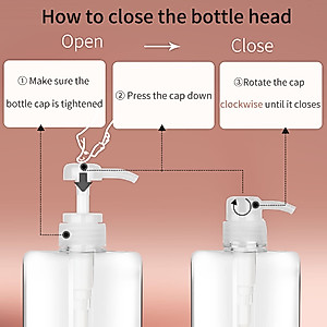 450ml (15.2oz) Pump Bottle Dispenser Jansburg 2Pack Refillable Square Plastic Lotion Dispenser Empty Lotion Pump Bottle for Essential Oil Soap Lotion Shampoo, Bathroom/Kitchen/Travel Clear