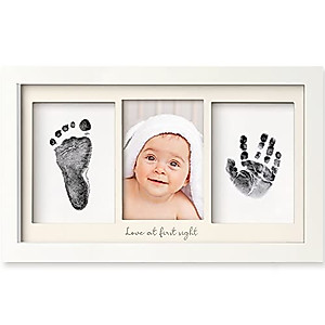 Inkless Baby Hand And Footprint Kit - Ink Pad for Baby Hand and Footprints,Dog Paw Print Kit,Dog Nose Print Kit,Clean Touch Newborn Print Kit,Baby Registry,Baby Shower Gifts,Girls,Boys (Alpine White)