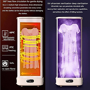 Electric Clothes Dryer, 1000W Portable Steam Drying Machine, Automatic Ironing Machine, Electric Clothes Dryer, 360° Hot Air Circulation/240Min Intelligent Timer