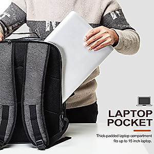 Golkcurx Camera Bag for DSLR/SLR Cameras，Camera Backpack Waterproof for Photographers Dark Grey L