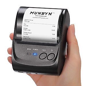 MUNBYN Android Wireless Bluetooth Thermal Printer with Carry Case, Portable Mini 2 Inches 58mm Bill Receipt Printer Impresora térmica, Thermal POS Printer Support ESC/POS/Star Command