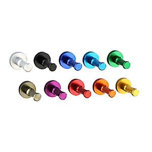 Veemoon Wall Towel Hook 10 pcs Towel with Shower Wall Screws Colorful Doebel Bathroom Color for Kitchenrandom Hook Holder Aluminium Hooks Colorful Coat Hook Coat Hook
