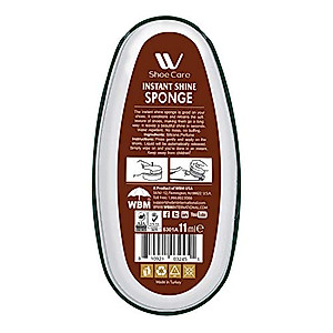 WBM Instant Shoe Shine Sponge,Brown,11ml