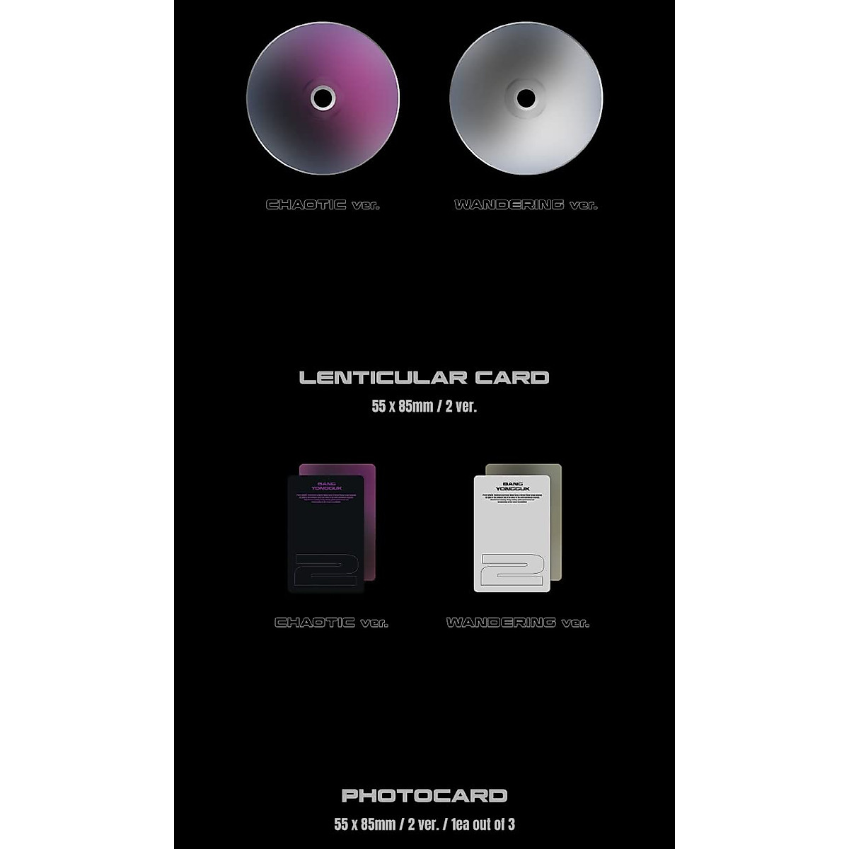 B.A.P Bang Yongguk 2 2nd EP Album Wandering Version CD+1p Poster+64p PhotoBook+1p Lenticular Card+1p PhotoCard+1ea Paper Object Cube+1p Ticket+Tracking Kpop Sealed