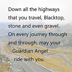 FUSTMW Truck Driver Gifts Keychain May Your Guardian Angel Ride with You Drive Safe Key Chain Long Distance Relationship Gift for Trucker Wife Couple Gifts for Him (Truck Keychain)