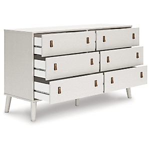 Signature Design by Ashley Aprilyn Farmhouse 6 Drawer Dresser, Whitewash