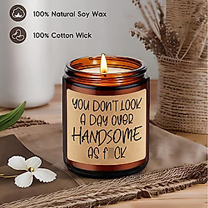 LEADO Scented Candles, Happy Birthday Presents Men, Bday Gifts, Thoughtful Birthday Gifts for Men, Husband, Boyfriend - Funny Fathers Day, Birthday Gifts for Husband, Boyfriend, Fiance, Couple, Guy