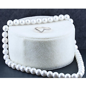 Dazzlingrock Collection Round White Diamond Single Row Curved Wedding Band for Women (0.22 ctw, Color I-J, Clarity I2-I3) in 925 Sterling Silver, Size 5