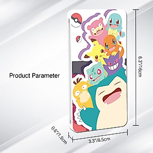 PERFECTSIGHT Cute Game Card Case for Nintendo Switch/Switch Lite/OLED, 24 Game Holder Cartridge Case for Game Cards and 24 SD Cards, Kawaii Portable Compact Storage Box (Poke)