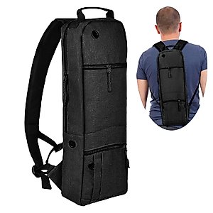 APDTEK Portable Oxygen Tank Backpack Holder for Size D (M-15), Comfortable Medical Oxygen Cylinder Backpack Bag with Durable Straps, Size JD (M-22) Oxygen Bag for Travel - Easy to Carry (Black)