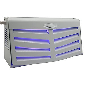 JT Eaton 1500LV Synergetic Metal Horizontal Fly Light Trap with Large Glue Board and Shatterproof Bulbs - Ideal for Restaurants and Kitchens
