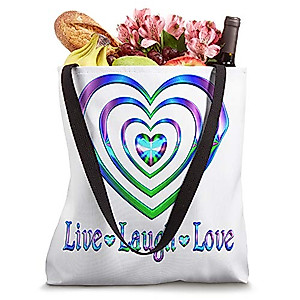 Live Laugh Love Pretty Hearts Tote Bag