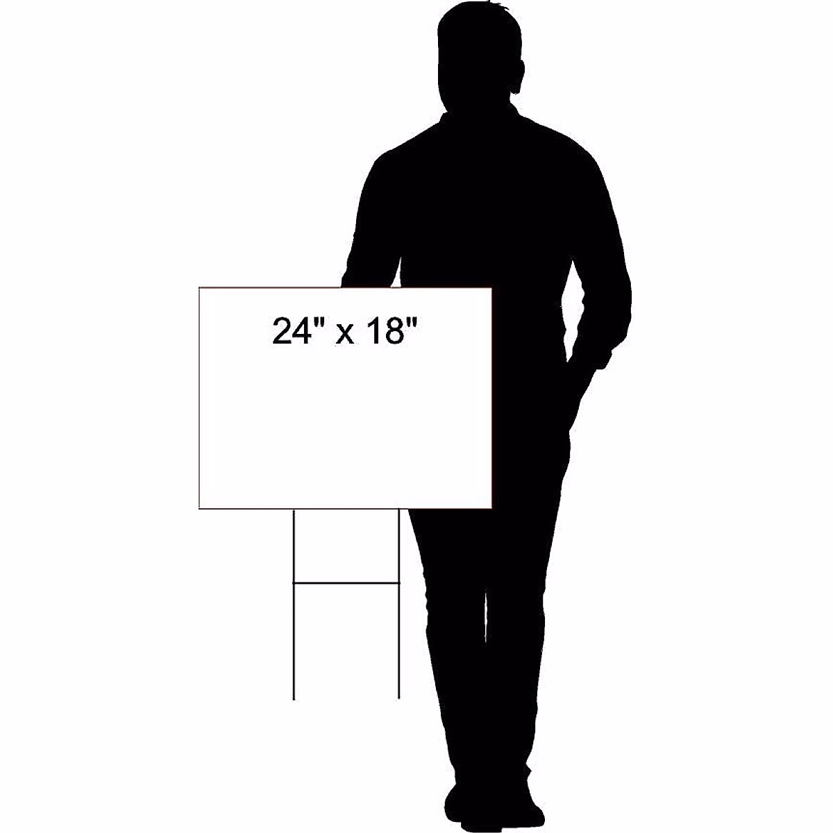 Custom Phone Number For Rent 18 in x 24 in Yard Sign Road Sign with Stand Double Sided