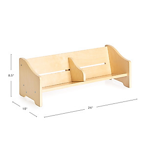 Guidecraft Tabletop Book Browser - Natural, Bookshelf For Kids, Home Office and School Furniture, Book Organizer