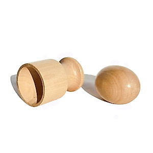 JE JOUE Montessori Materials Wooden Egg with Cup for Toddler Toy
