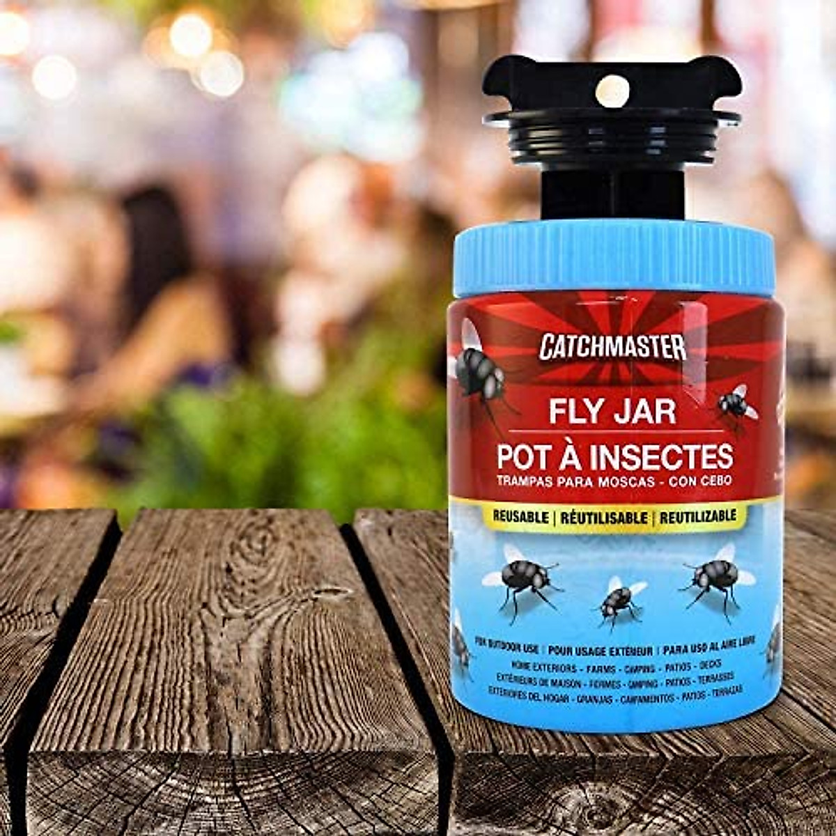 Reusable Trap Fly Jar by Catchmaster - 6 Count, Ready to Use Outdoors ...