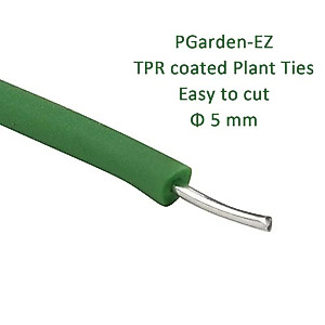 PGarden-EZ Green Soft Twist Tie Plant Tie Flexible TPR Garden Supply, for Tomatoes Roses Vines Organizing(16.4 feet/ 5 Meters)…, 16 feet