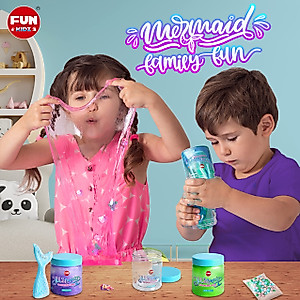 35.16 FL OZ Mermaid Slime Pack for Girls Ages 6-8, FunKidz Big Premade Shimmer Sparkle Glitter Kids Slime Toy Birthday Party Gift
