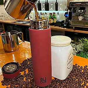 Travel Coffee Mug - 15 oz Stainless Steel Tumbler with Lid, Insulated with Long Infuser for tea also