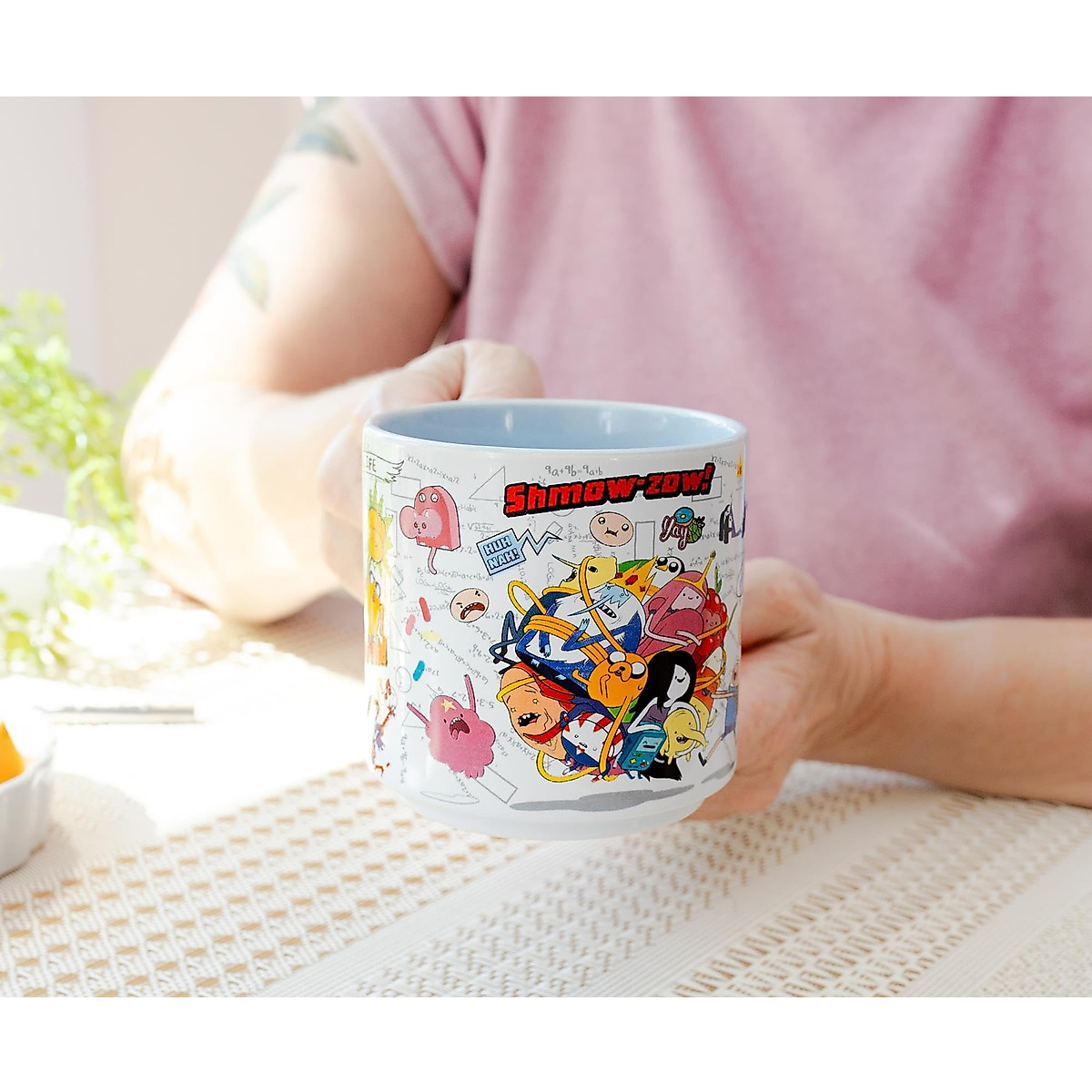 Adventure Time Characters Single Stackable Ceramic Mug | Coffee Cup For Tea, Espresso, Cocoa | Holds 13 Ounces