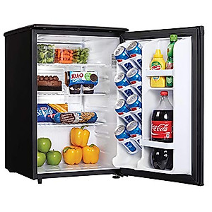 Danby DAR026A1BDD-6 2.6 Cu.Ft. Mini Fridge, Compact Refrigerator for Bedroom, Office, bar, countertop, E-Star Rated in Black