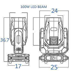 BORYLI Moving Head Light Bulb 230w for Stage Lighting (100W Beam Moving Head)