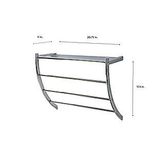 Organize It All Neu Home Curved Towel with Shelf Metallic 1747W