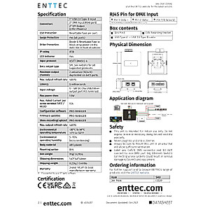 Enttec Din Pixie 73539 2-Universe DMX LED Pixel Controller, Black