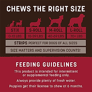 Earth Animal No Hide Stix Beef Flavored Natural Rawhide Free Dog Chews Long Lasting Dog Chew Sticks | Dog Treats for Small Dogs and Cats | Great Dog Chews for Aggressive Chewers (1 Pack)