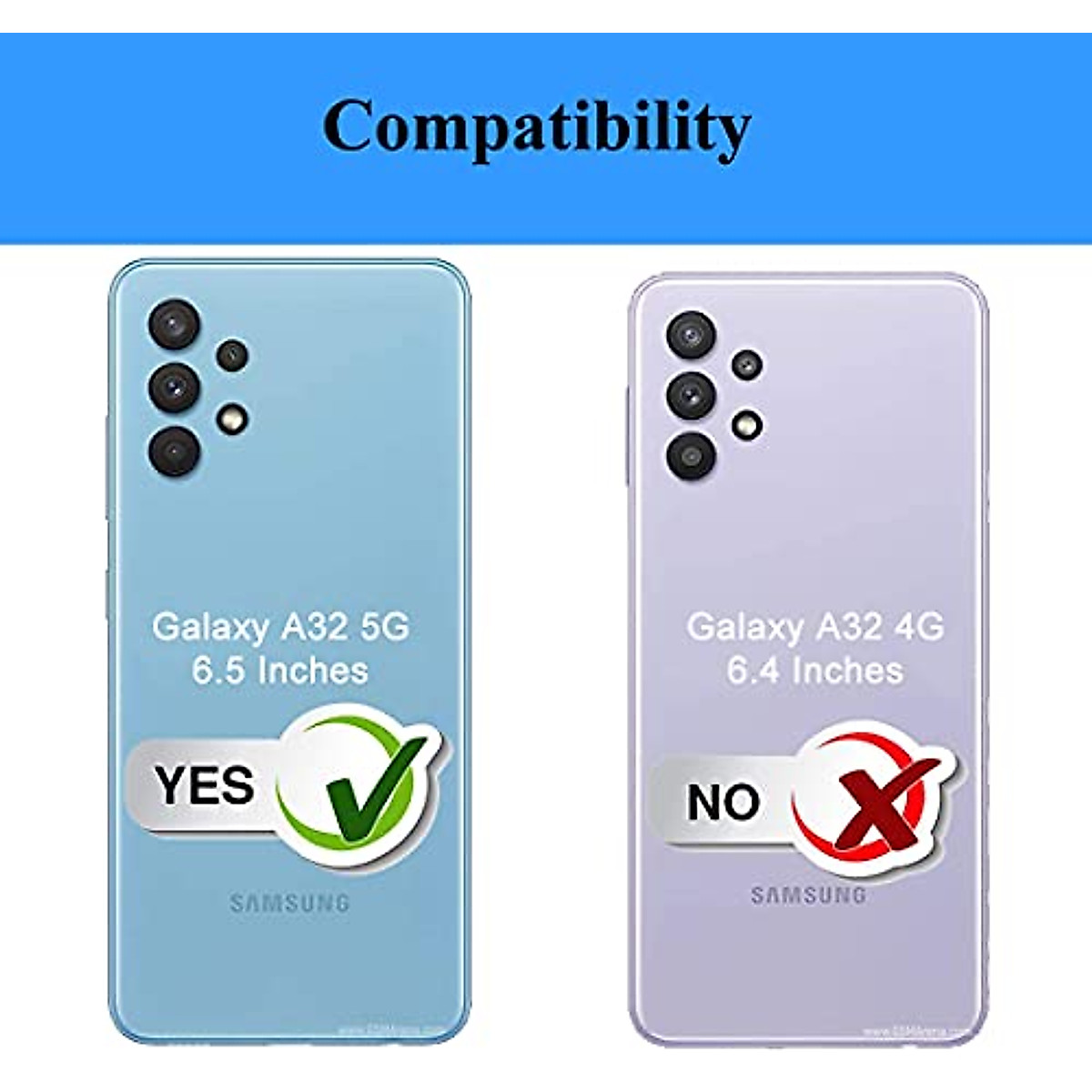 Galaxy A32 5G Case, Samsung A32 5G Case with HD Screen Protector, Androgate Military-Grade Ring Holder Kickstand 15ft Drop Tested Shockproof Cover Phone Case for Samsung Galaxy A32 5G, Red