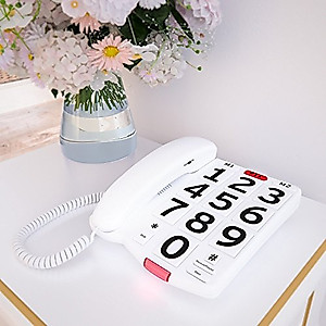 Home Intuition Big Button Corded Phone for Hearing and Visually Impaired Telephone for Seniors with Extra Loud Ringer