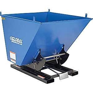 Global Industrial 2 Cu. Yd. Self-Dumping Forklift Hopper with Bump Release, 6000 Lb. Cap.