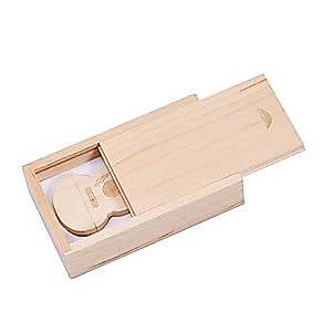 Wood Guitar Shaped USB3.0 64GB Flash Pen Drive Memory Thumb Stick with Wooden Box (3.0 64GB)