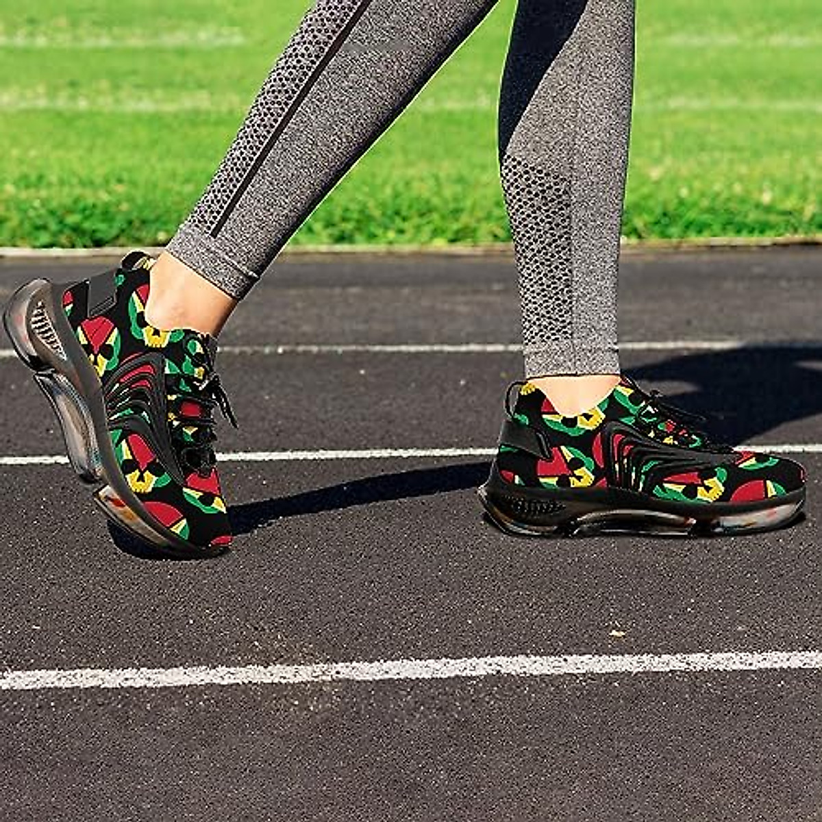 Guyana Flag Skull Women's Walking Running Shoes Athletic Tennis Fashion Sneakers for Men